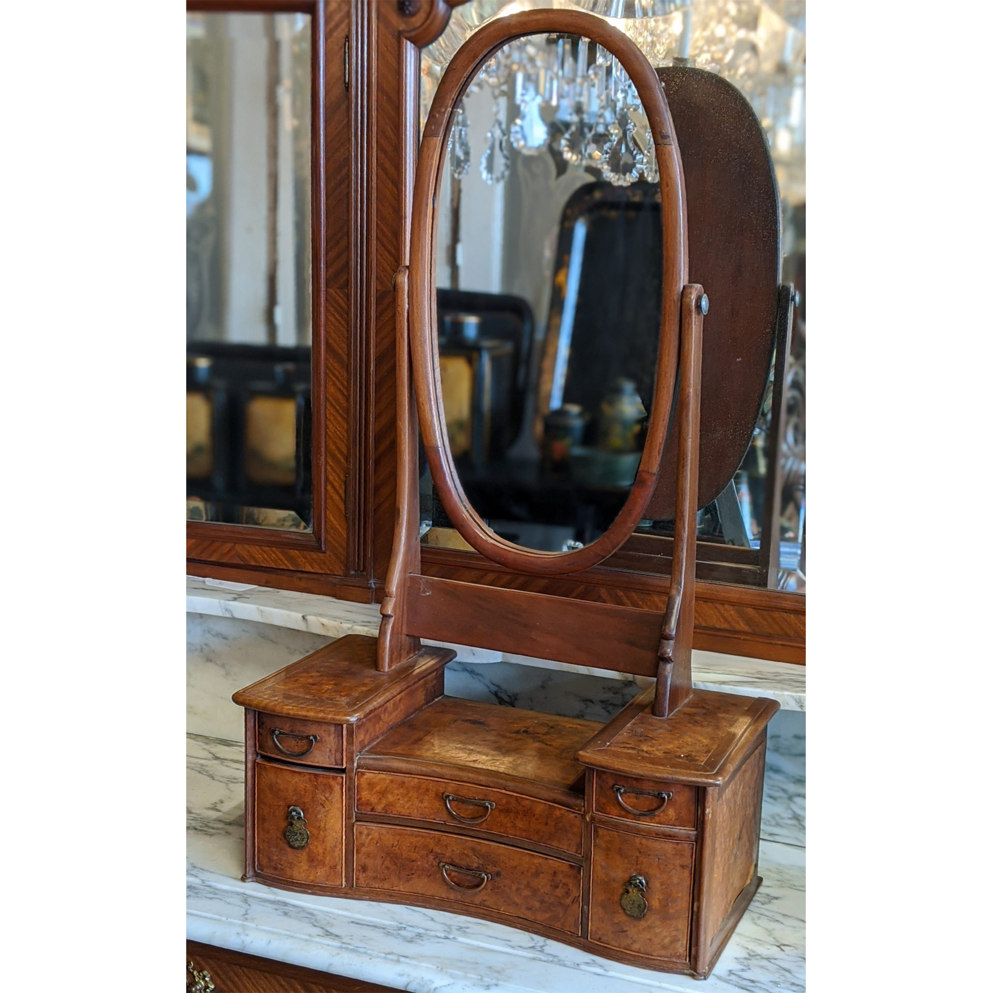 Vanity Mirror with Drawer - Aardvark Antiques