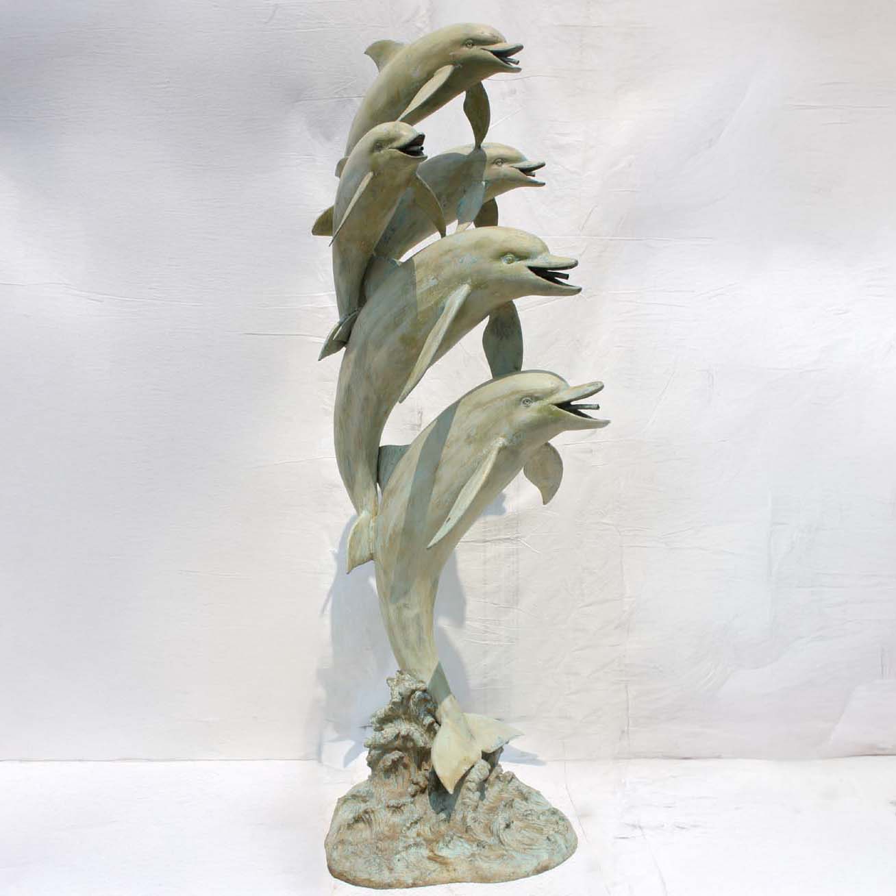 Bronze five dolphin Statue/fountain - Aardvark Antiques